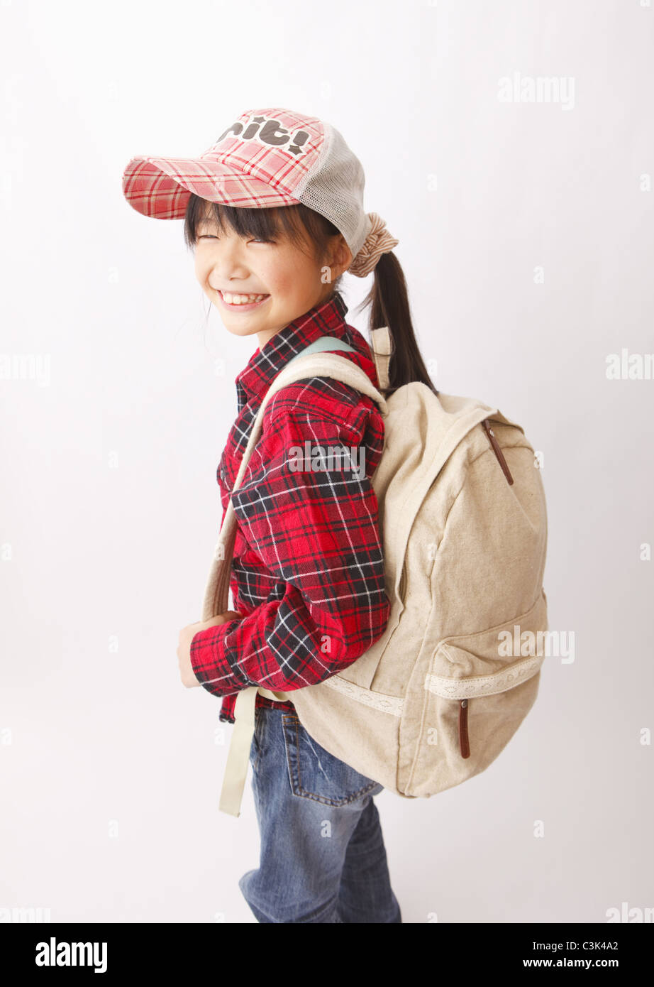 Girl going on excursion Stock Photo - Alamy