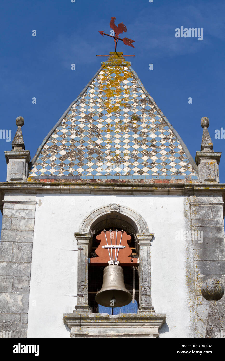Old church steeple with bell Stock Photo - Alamy