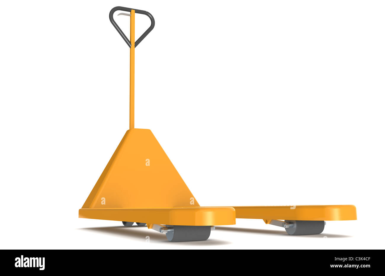 Pallet Truck.Pallet Truck, Front view. Part of warehouse series Stock ...