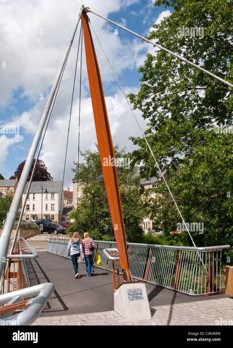 The Jenson Button Bridge in Frome, Somerset, England Stock Photo - Alamy