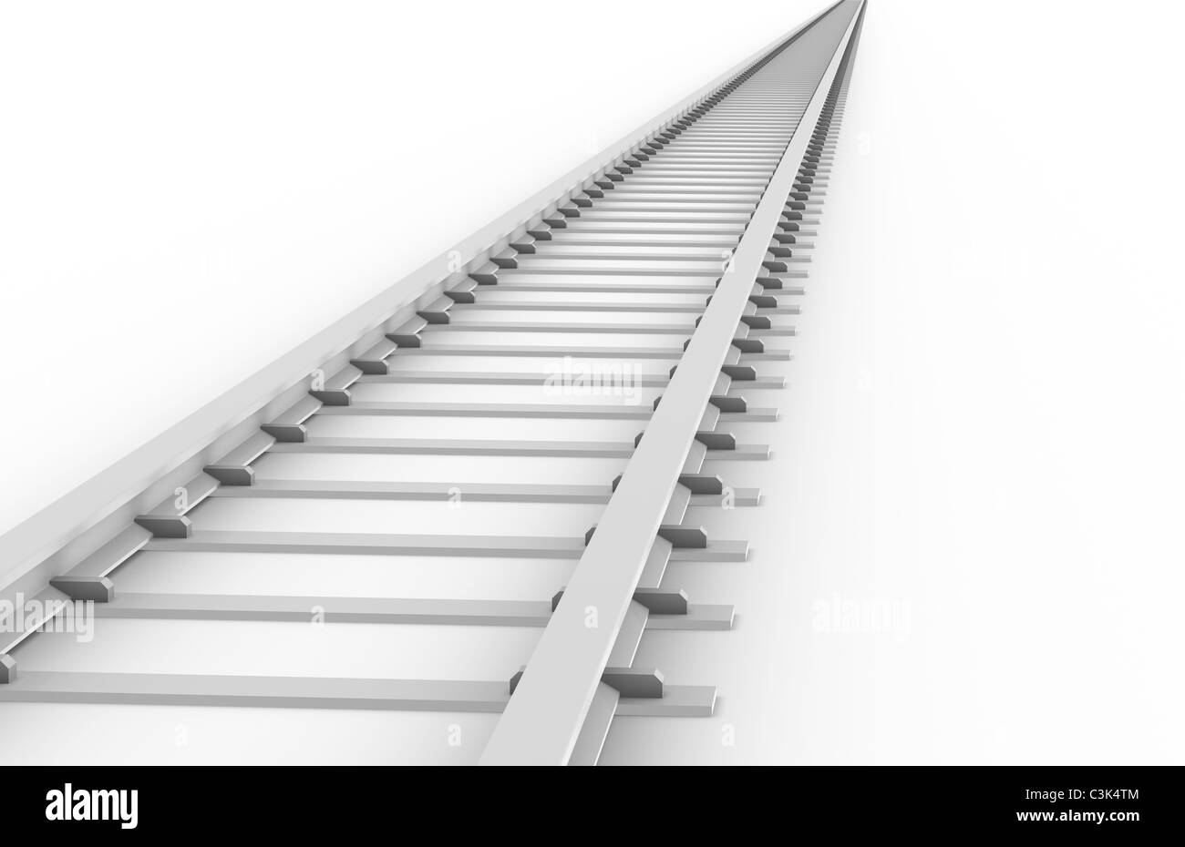 Endless Train track. Endless Train track. Isolated on white Stock Photo ...