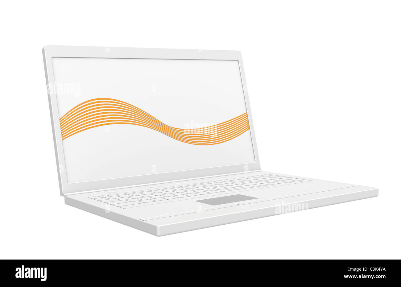 Abstract Laptop. Isolated on white Stock Photo - Alamy