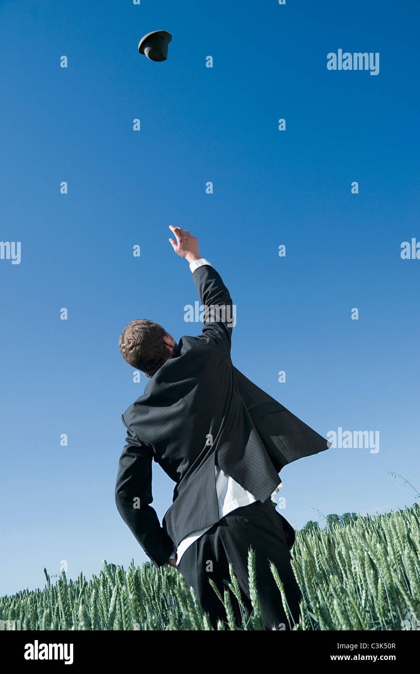 Rear view man hat hi-res stock photography and images - Alamy