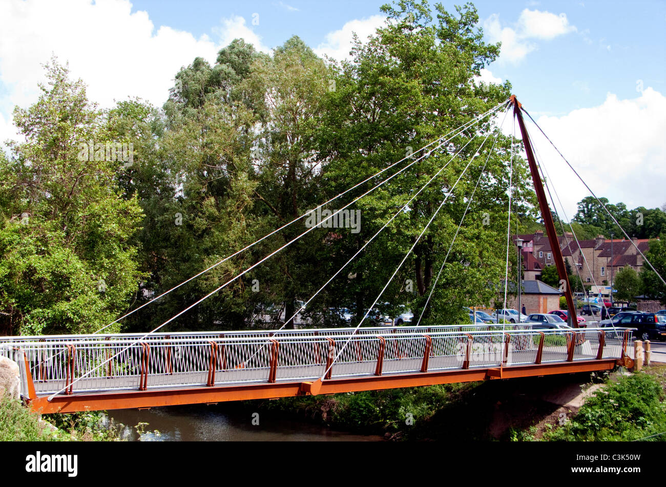 The Jenson Button Bridge in Frome, Somerset, England Stock Photo - Alamy