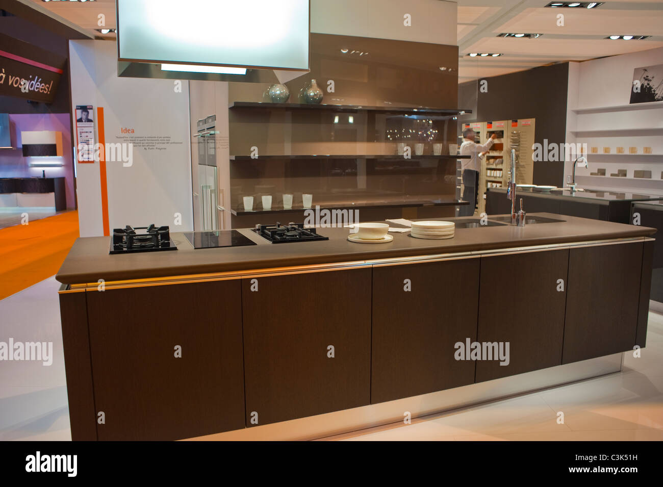 Paris, France, Italian Design Kitchen at Trade Show, "Foire de Paris ...