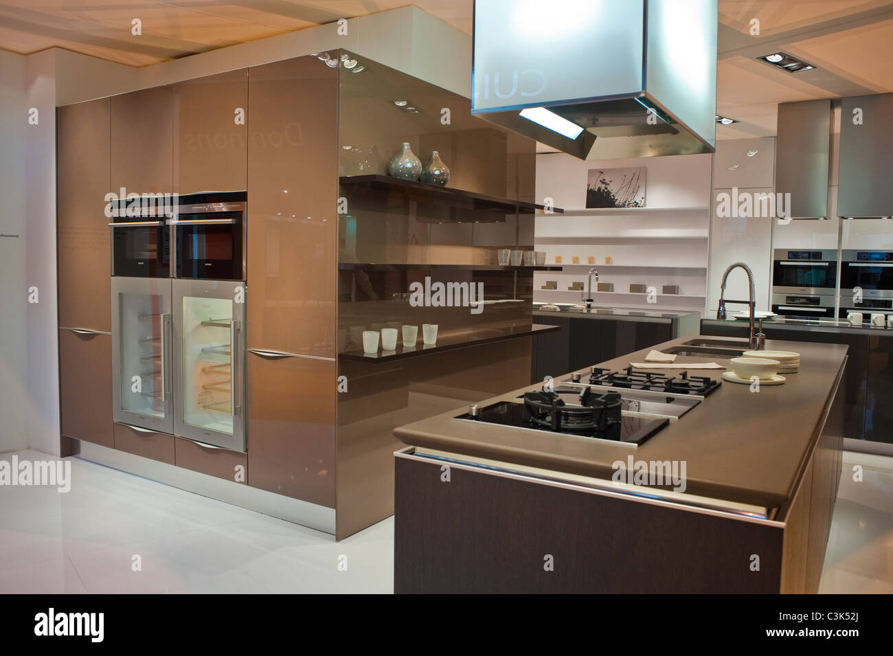 Paris, France, Contemporary Style Kitchens at Trade Show, "Foire de ...