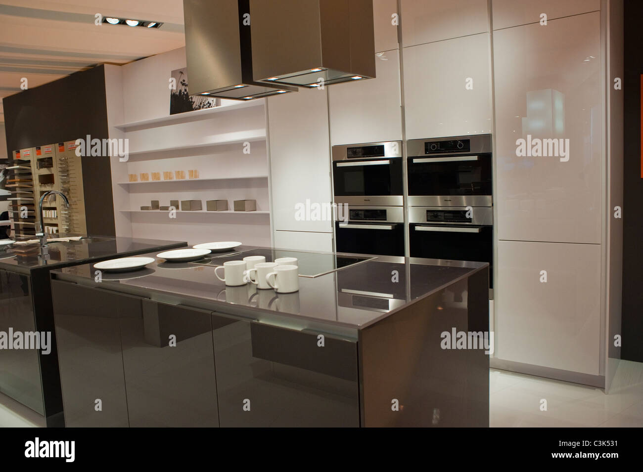 Paris, France, Contemporary Style Kitchen Interior at Trade Show, MK ...