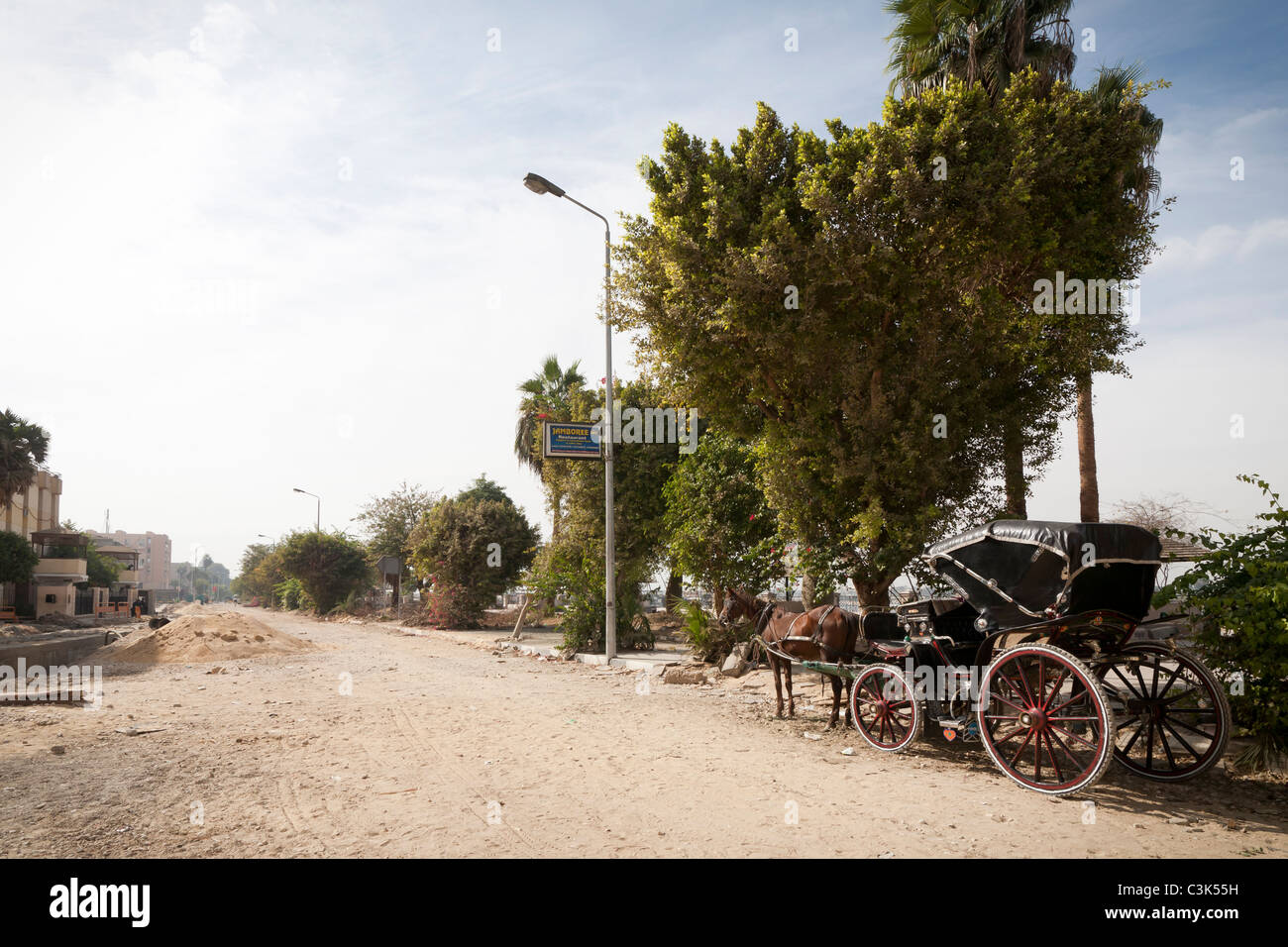 Parked Caleche amidst the renovations and modernisation work being ...