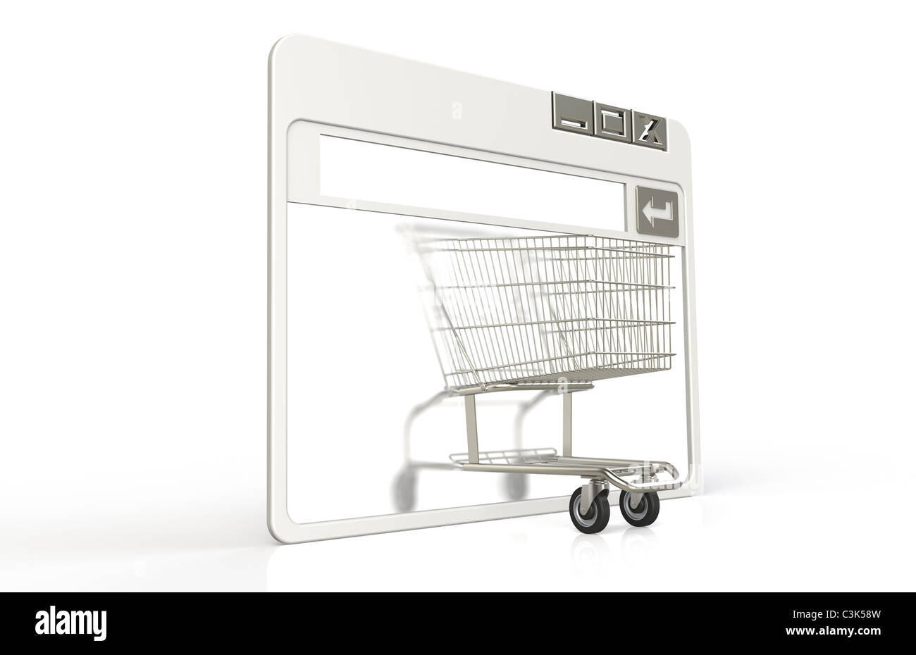 Shopping cart.Internet browser window with Shopping Cart Stock Photo ...