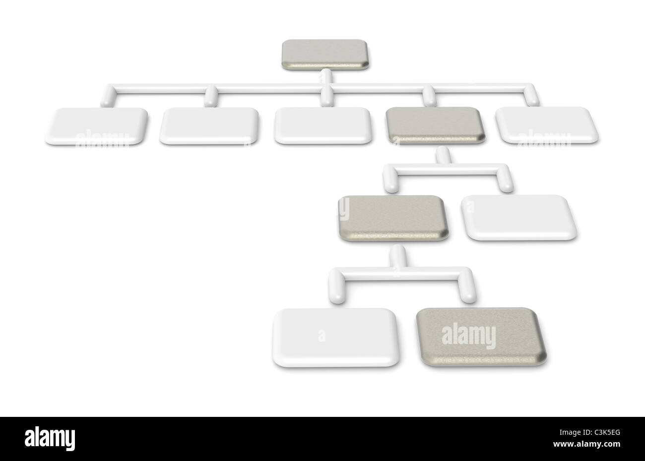 Organization Chart, Brushed Steel. Standard organization chart, Brushed ...