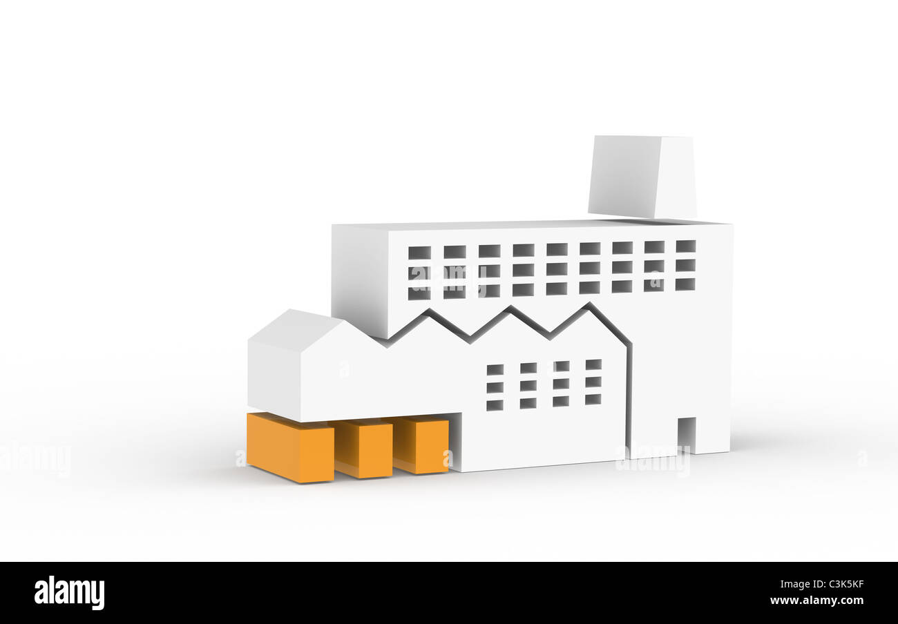 Factory. Factory isolated on white background Stock Photo - Alamy