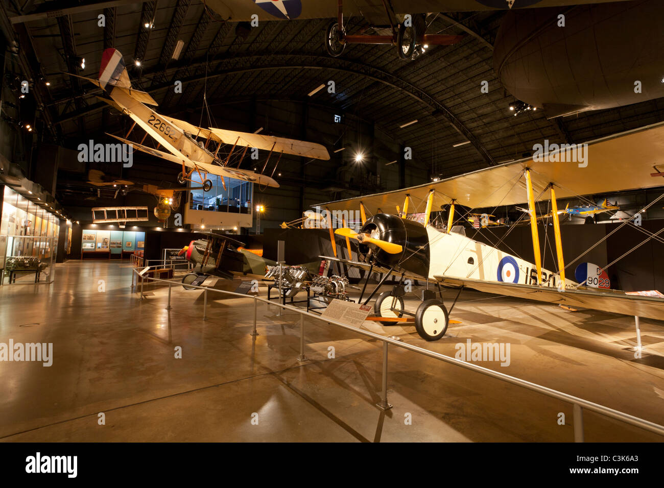 Aircraft displays from the National Museum of the USAF in Dayton, Ohio ...