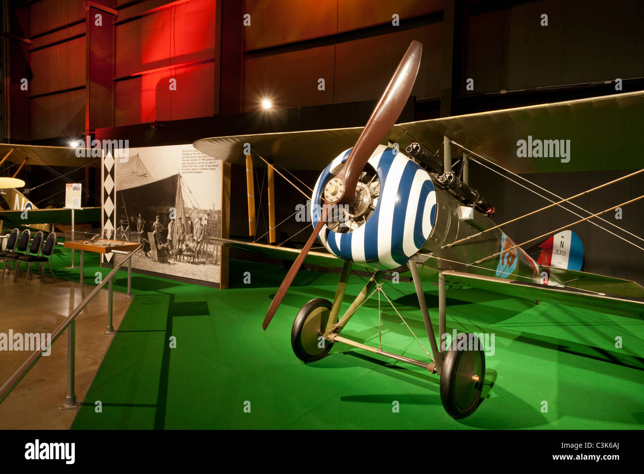 Aircraft displays from the National Museum of the USAF in Dayton, Ohio ...
