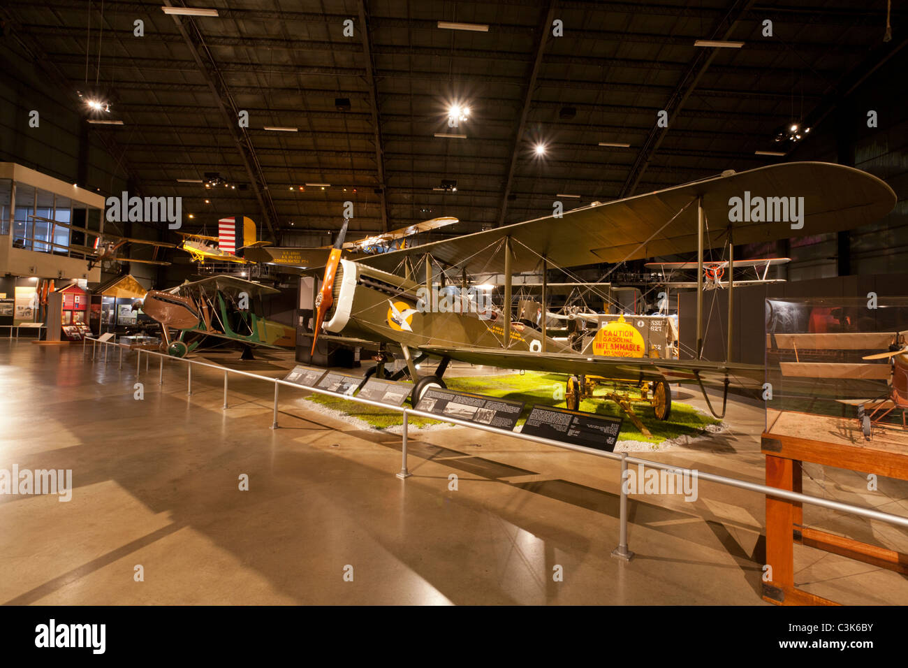 Aircraft displays from the National Museum of the USAF in Dayton, Ohio ...