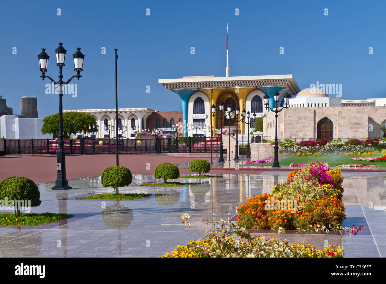 The Al Alam Royal Palace in Muscat, Oman Stock Photo - Alamy