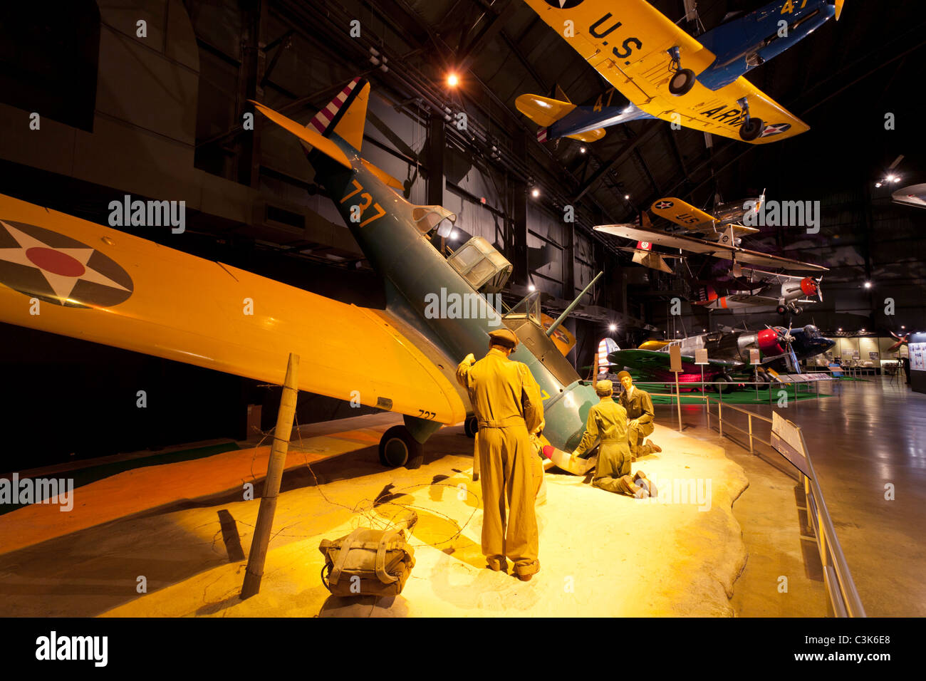 Aircraft displays from the National Museum of the USAF in Dayton, Ohio ...