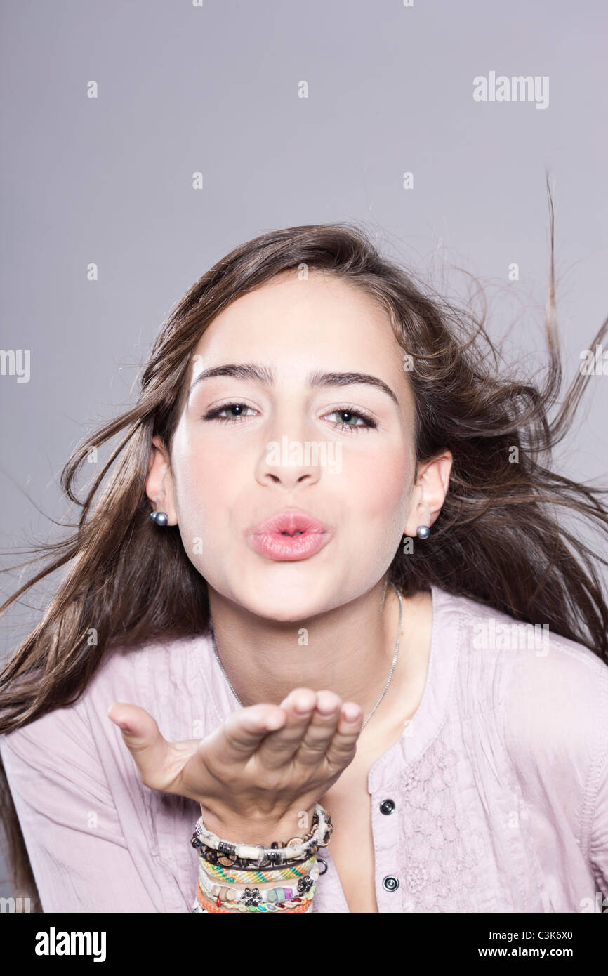 Hair blowing up Cut Out Stock Images & Pictures - Alamy