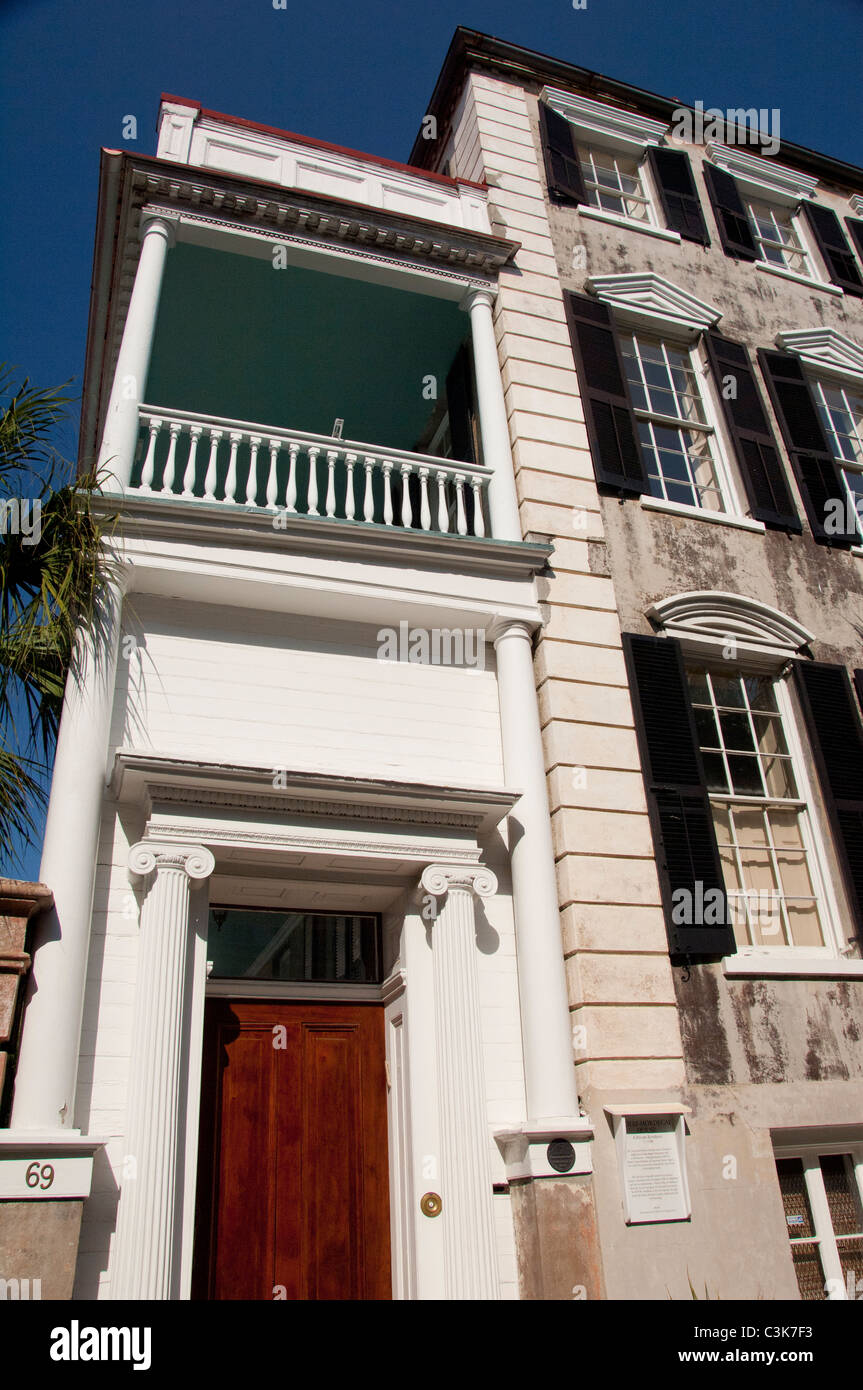 South Carolina, Charleston. Adamesque Poyas-Mordecai House, circa 1788 ...