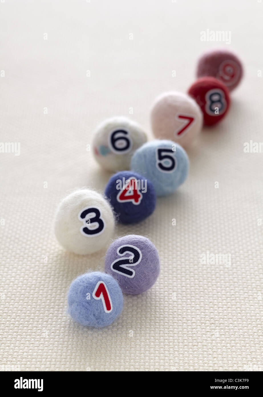 Felted counting balls Stock Photo - Alamy