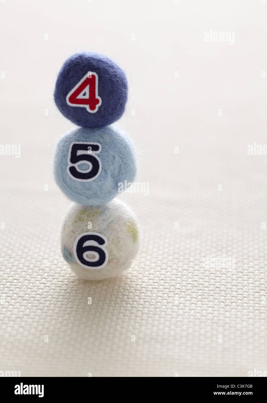 Felted counting balls Stock Photo - Alamy