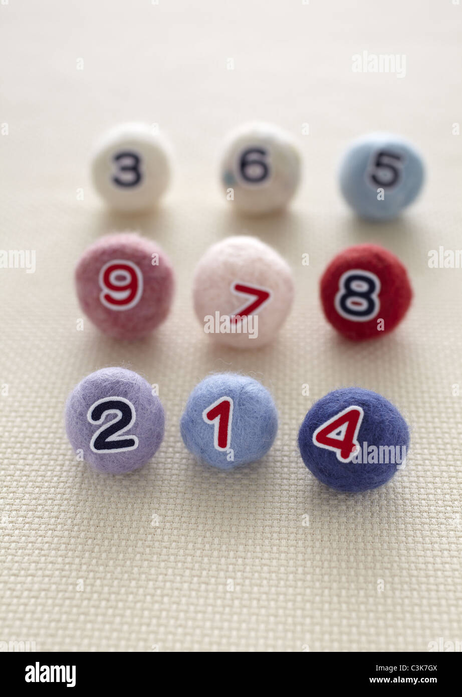 Felted counting balls Stock Photo - Alamy