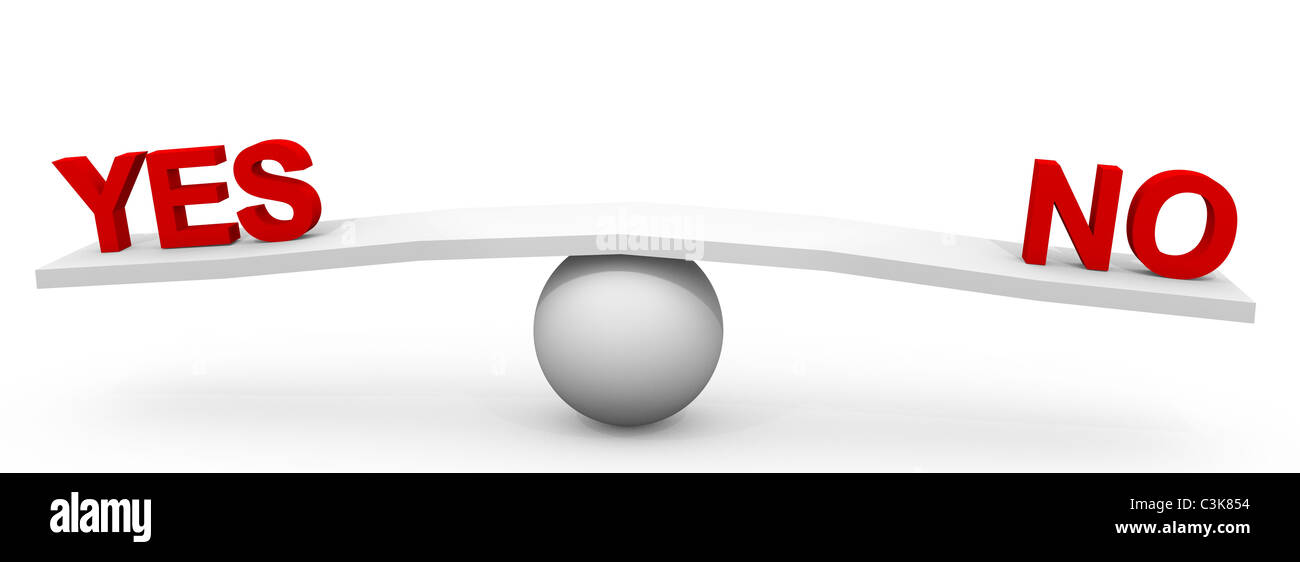 Make a decision, yes or no Stock Photo - Alamy