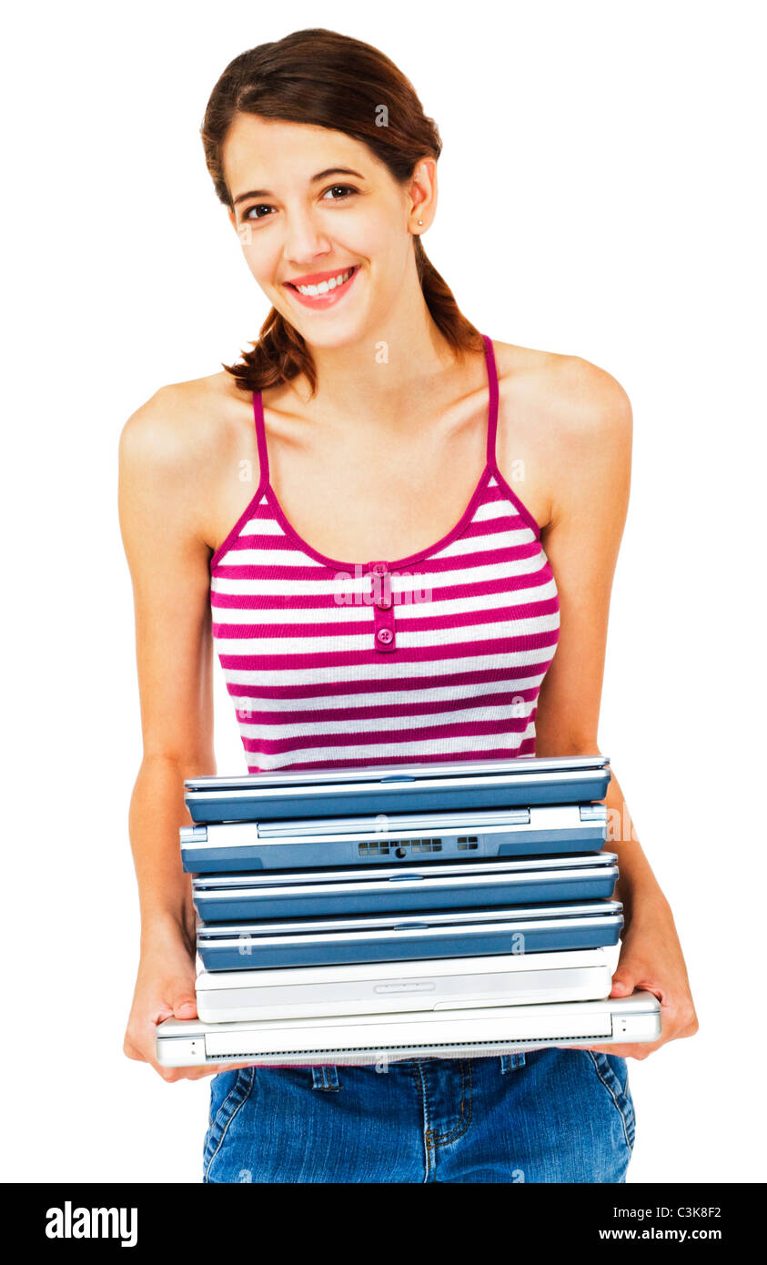 Stack laptops hi-res stock photography and images - Alamy
