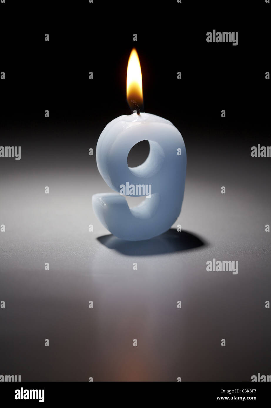 Number nine candle hi-res stock photography and images - Alamy