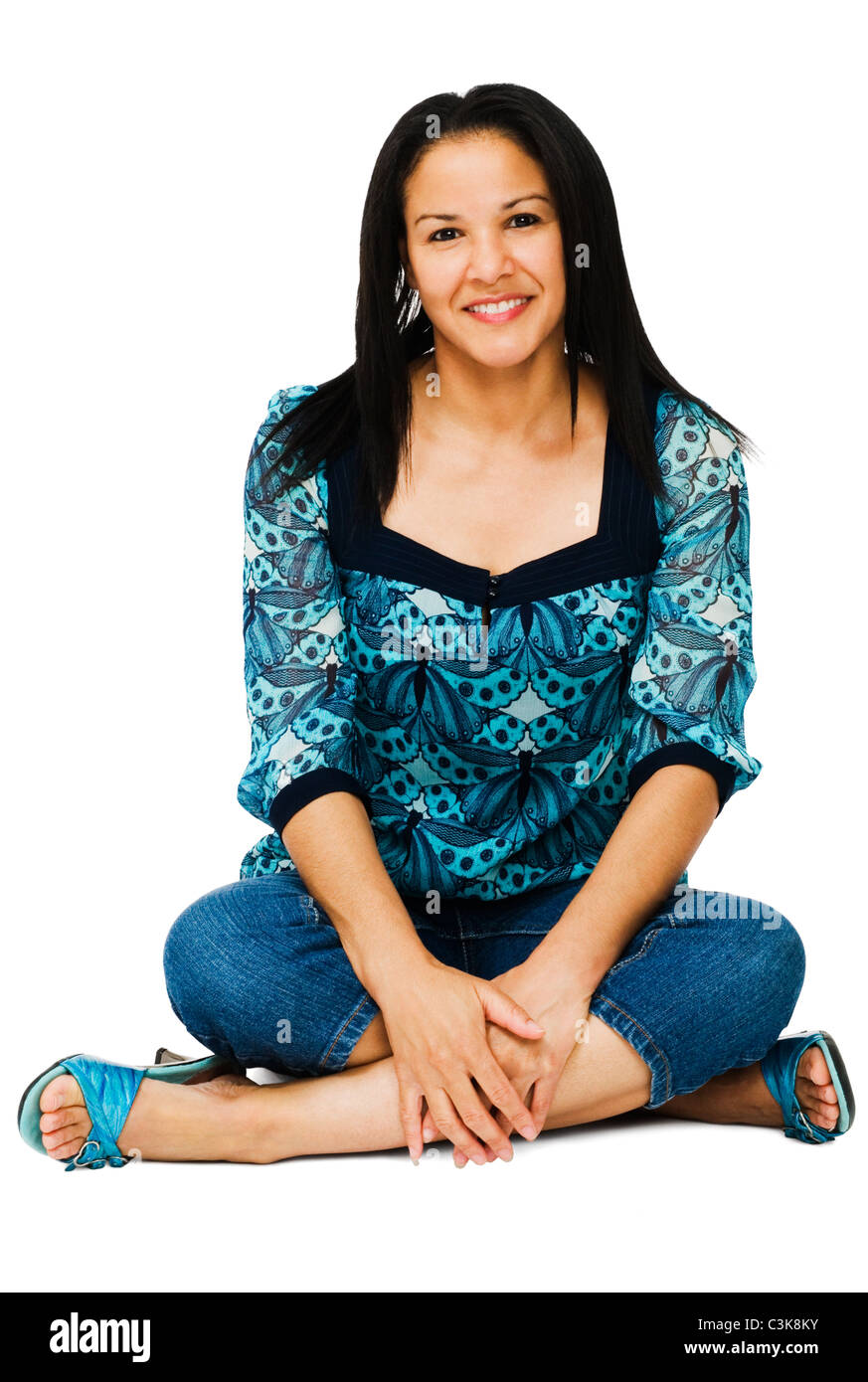 Smiling model Cut Out Stock Images & Pictures - Alamy