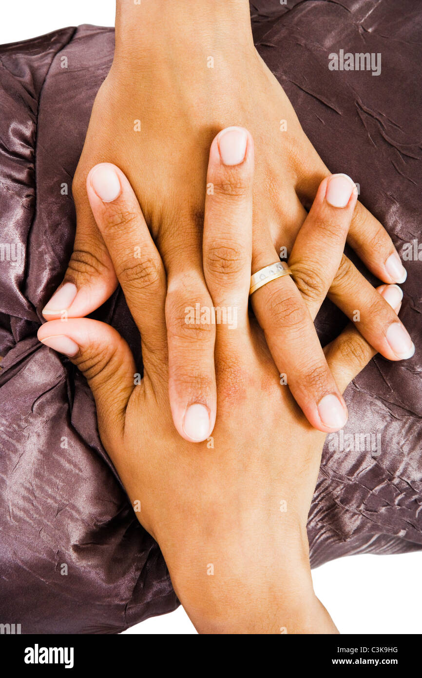 Close-up of a young woman's hand isolated over white Stock Photo - Alamy