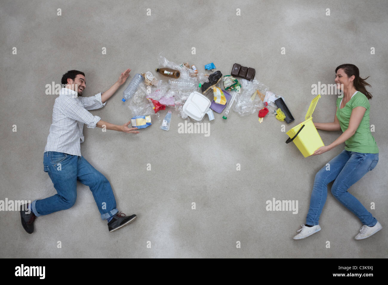 Man lying on garbage hi-res stock photography and images - Alamy