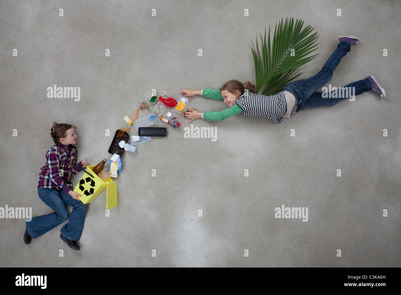 Girl throwing garbage hi-res stock photography and images - Alamy