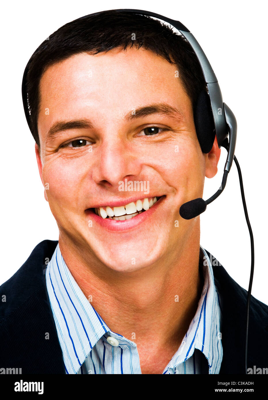 Mid adult man wearing headset hi-res stock photography and images - Alamy