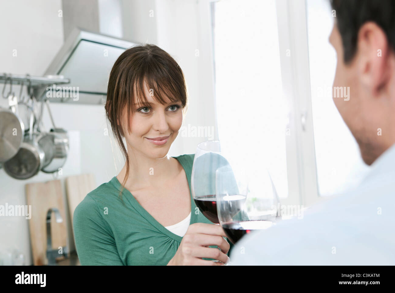 Germany, Cologne, Man and woman drinking wine Stock Photo - Alamy