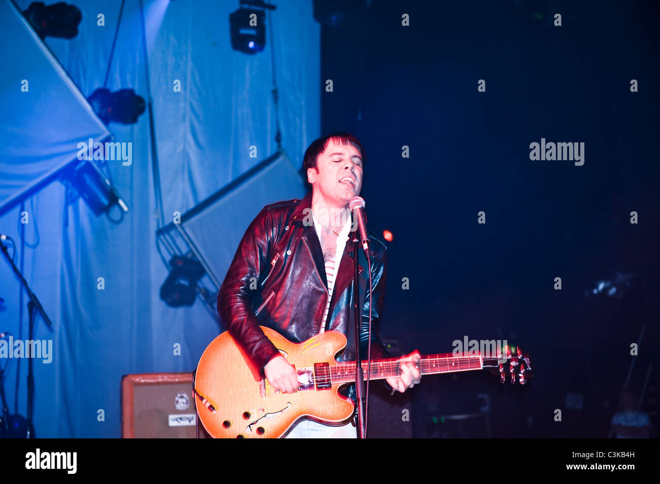 Ryan Jarman of The Cribs performing at the O2 Academy, Brixton. London ...