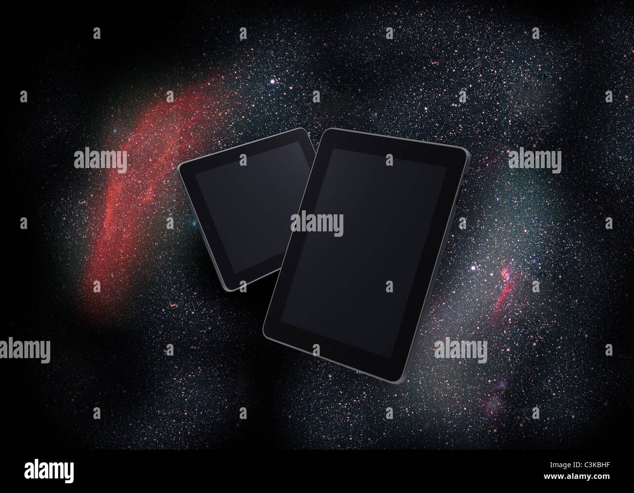 Tablet PCs and galaxy Stock Photo - Alamy
