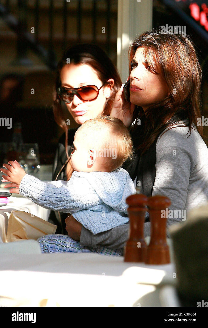 Italian model and actress Elisabetta Canalis takes a break from ...