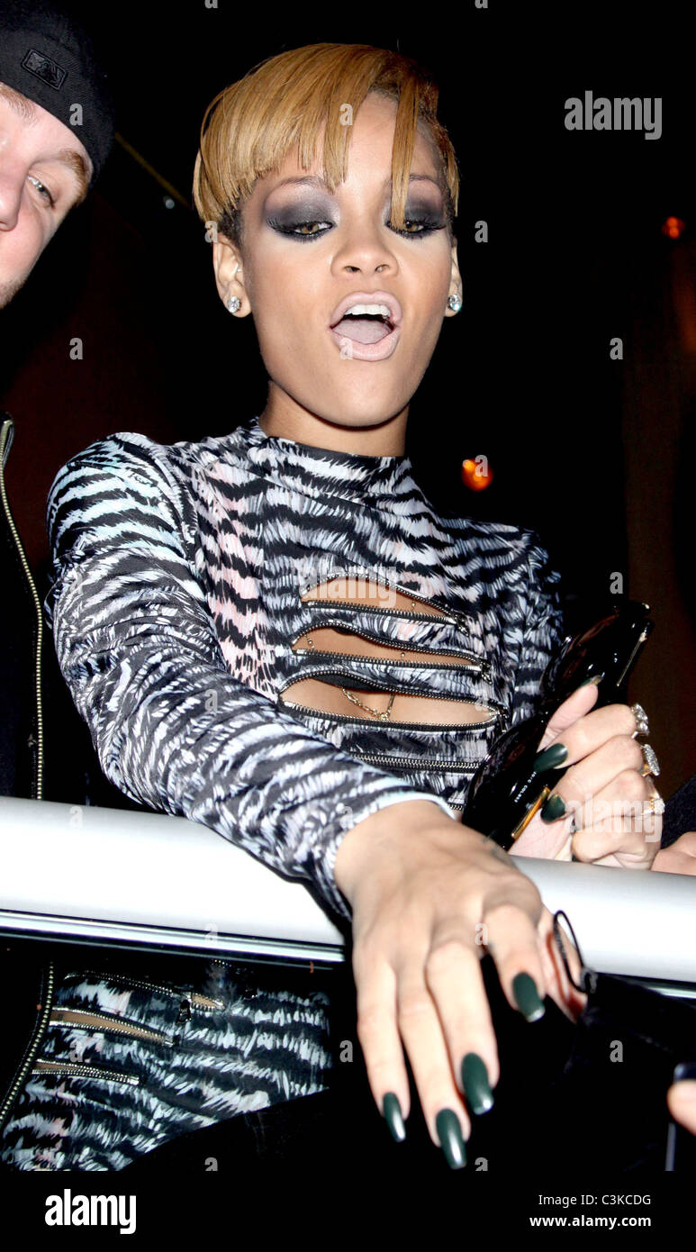 Rihanna celebrates the release of her new album 'Rated R' with a party ...