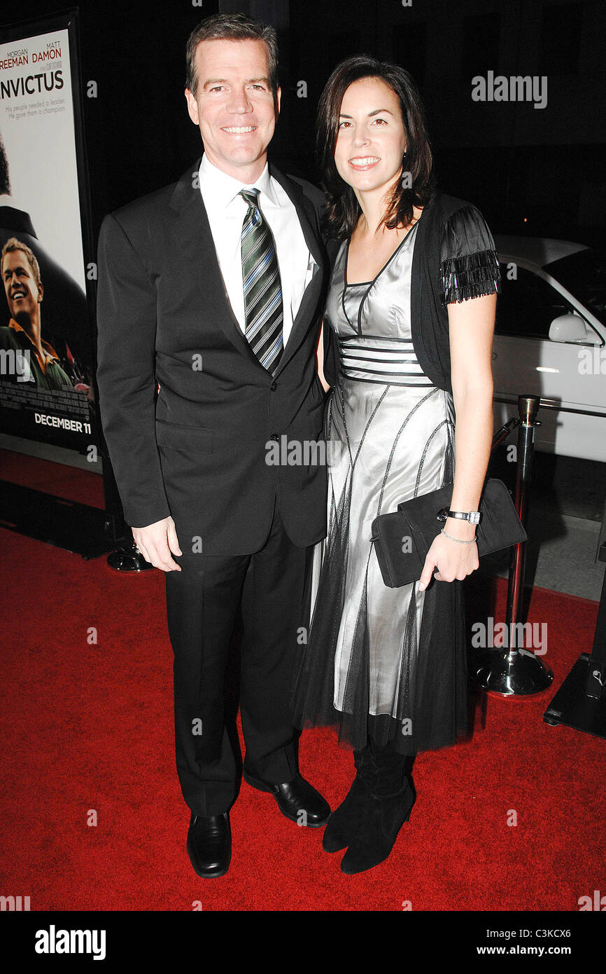 Robert Lorenz and guest The Los Angeles premiere of 'Invictus' held at ...