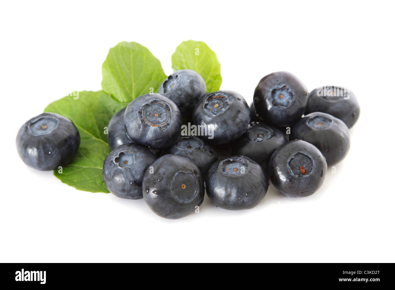Pile of ripe blueberries. All on white background Stock Photo - Alamy