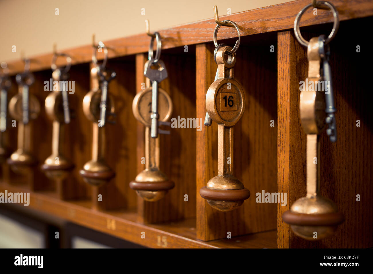 Hotel keys row hi-res stock photography and images - Alamy