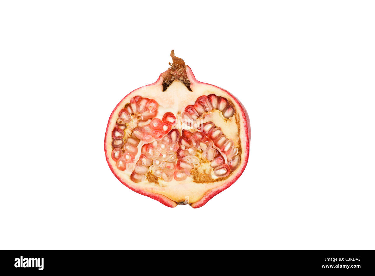 Close-up studio shot of organic pomegranate cross-section Stock Photo ...