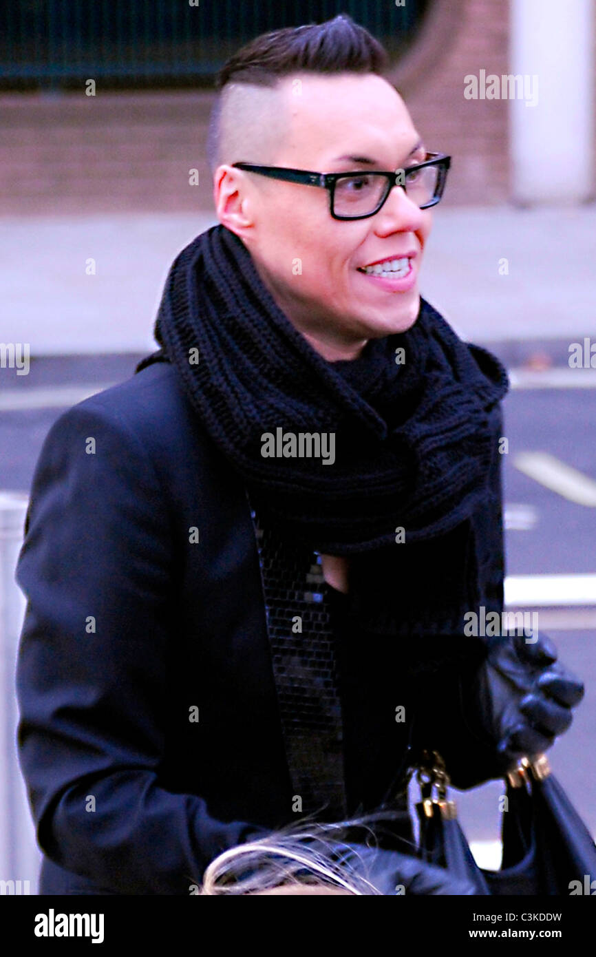 Gok Wan British fashion stylist outside Wood Lane tube station London ...