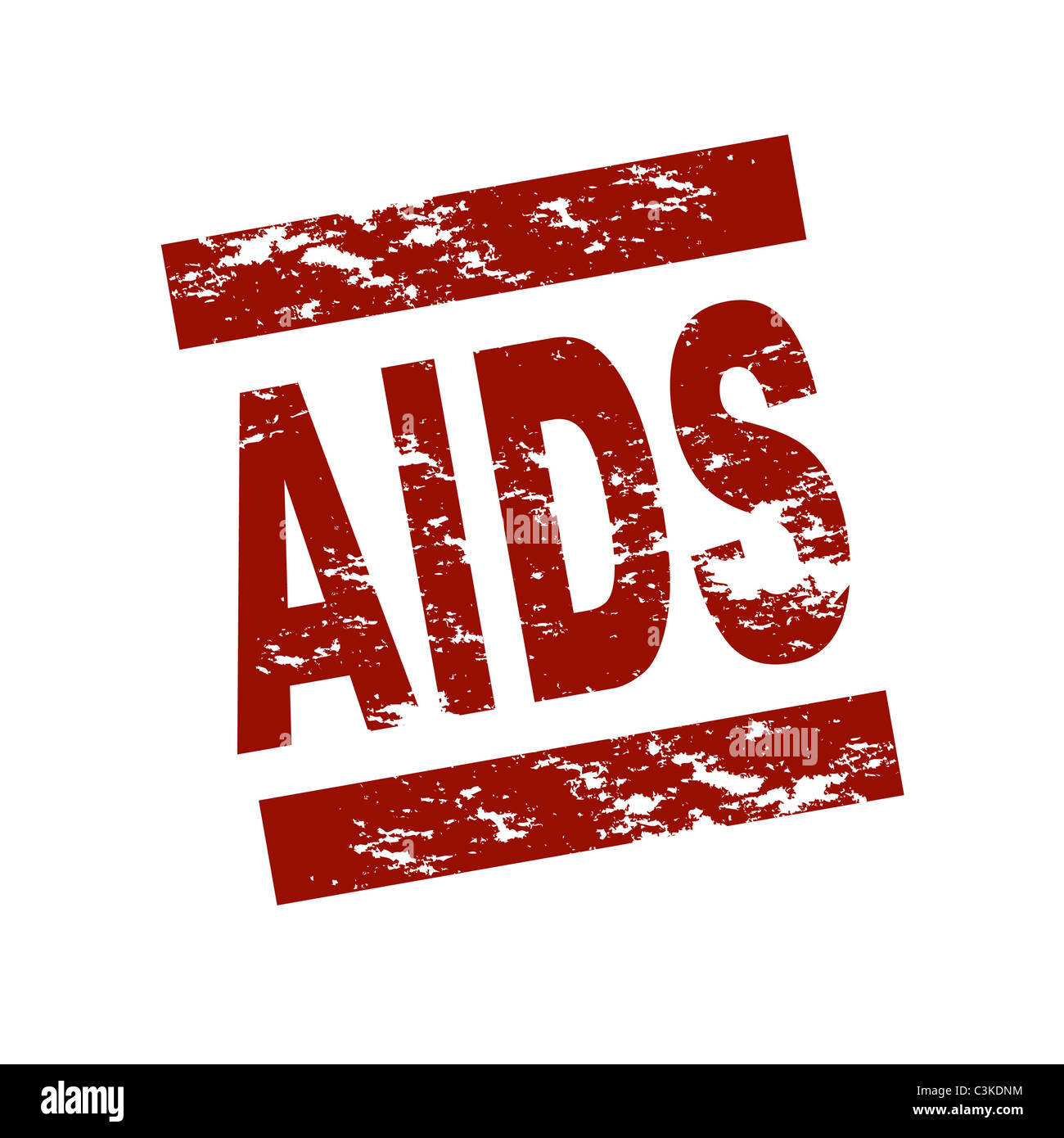 Stylized red stamp showing the term Aids. All on white background Stock ...