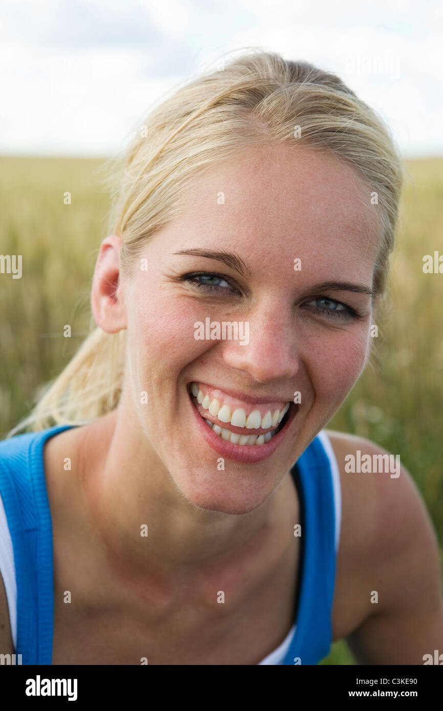 Portrait of a woman, Sweden Stock Photo - Alamy