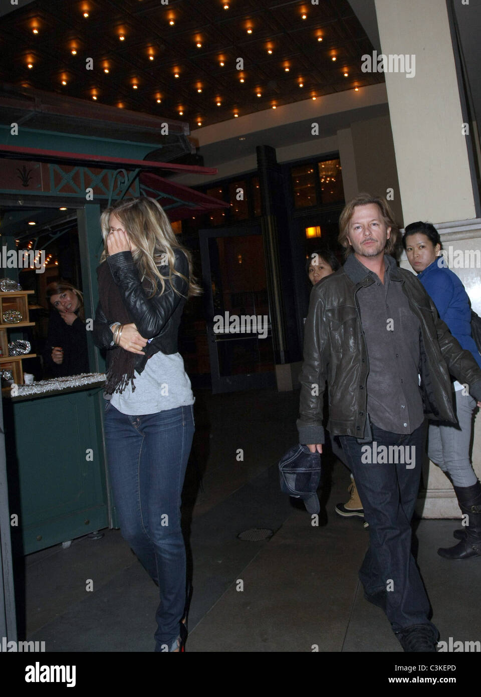 Actor David Spade with a female friend went into movie theatre then ...