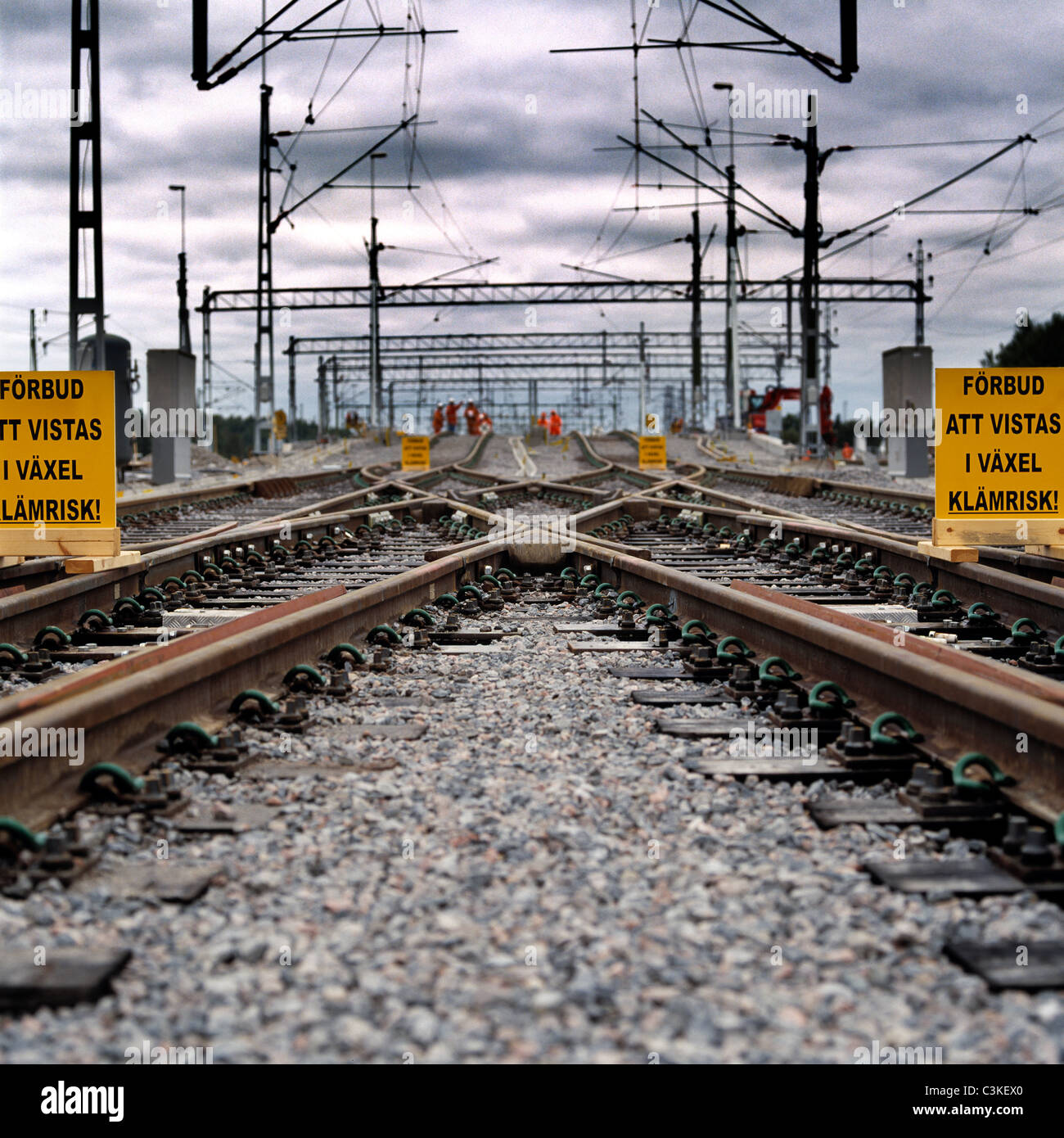 Railroad track signs hi-res stock photography and images - Alamy