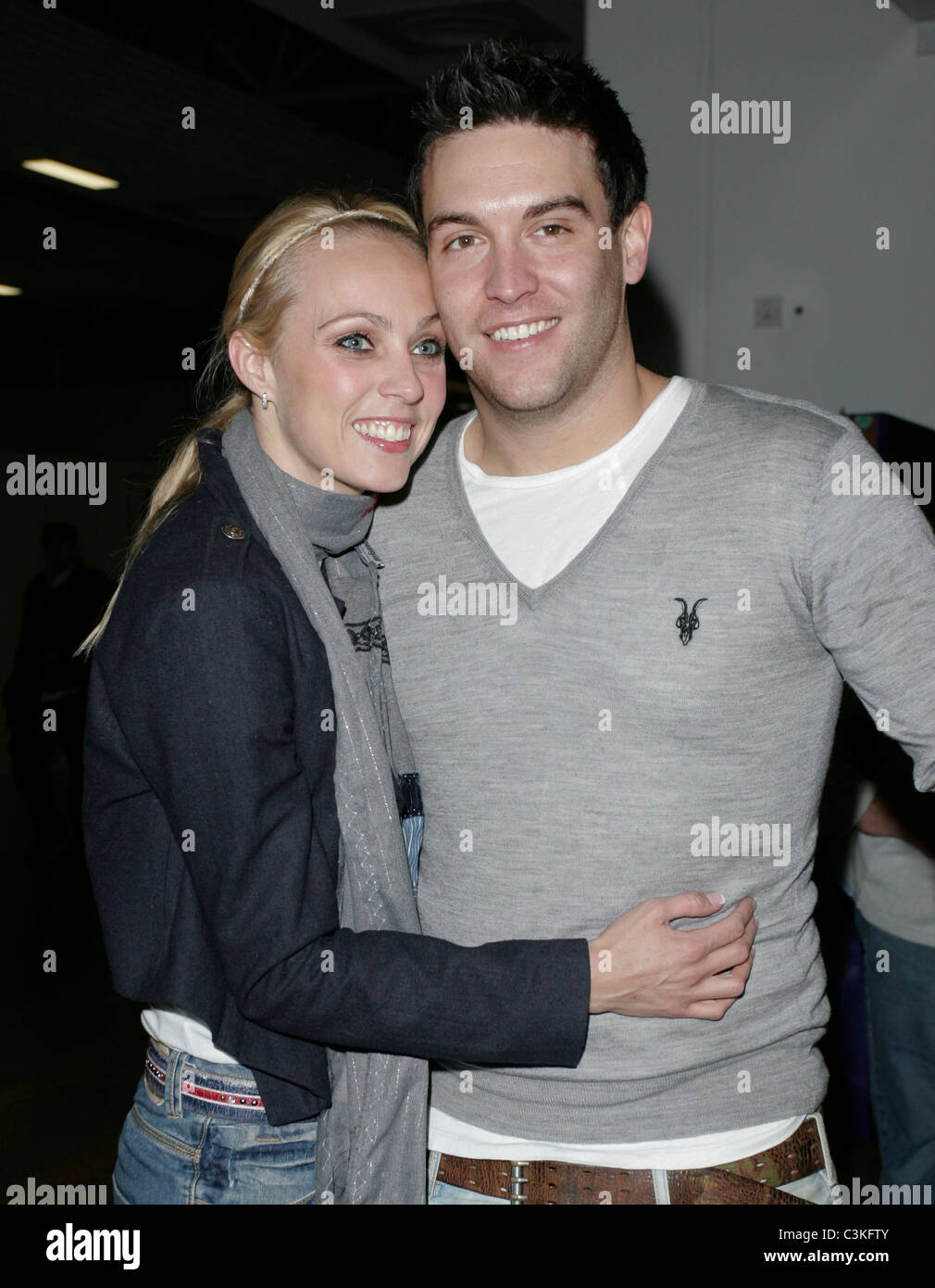 Camilla Dallerup and her fiance Kevin Sacre arriving at at Heathrow ...