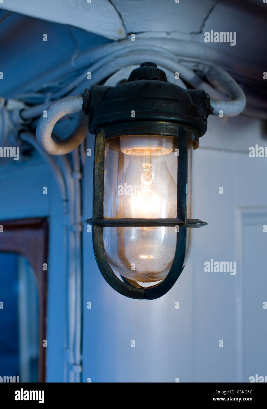 Illuminated electric bulb in boat Stock Photo - Alamy