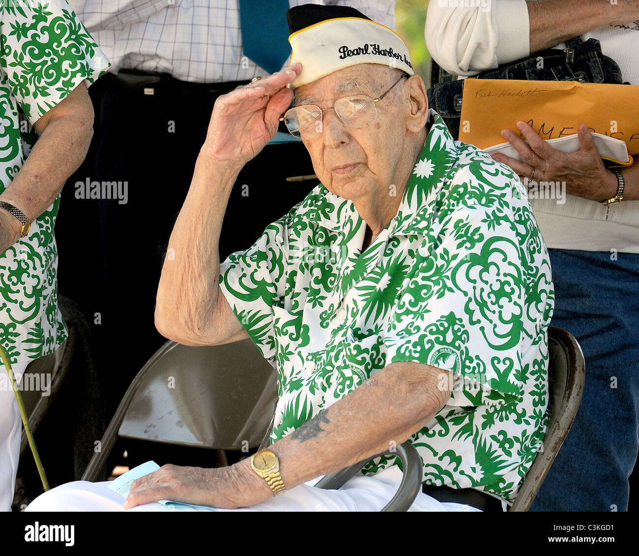 BOYNTON BEACH, FL - DECEMBER 7: Pearl Harbor survivor Edward Saffe is ...
